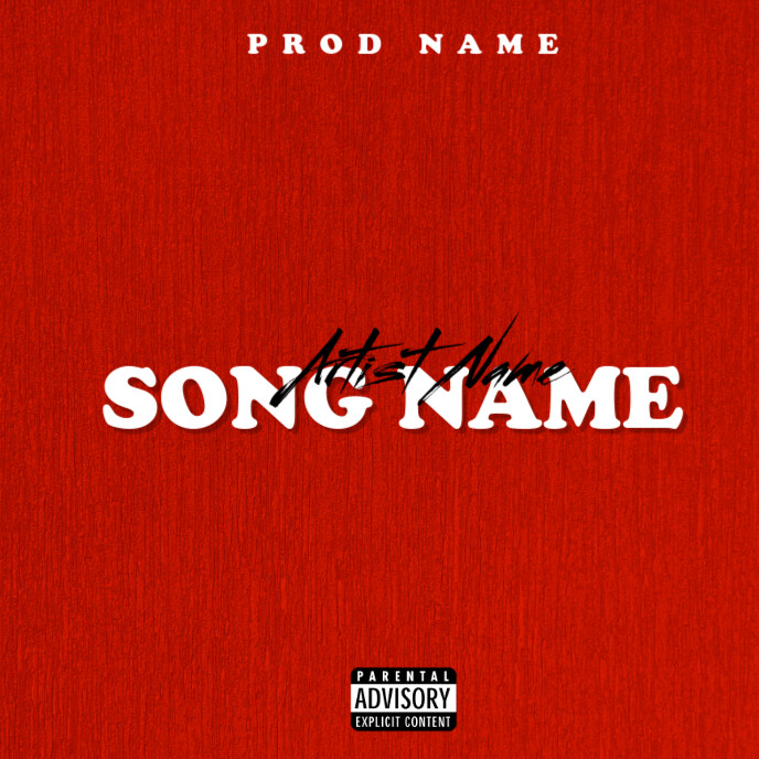 Red Background Song Mixtape Album Cover Album Template | PosterMyWall