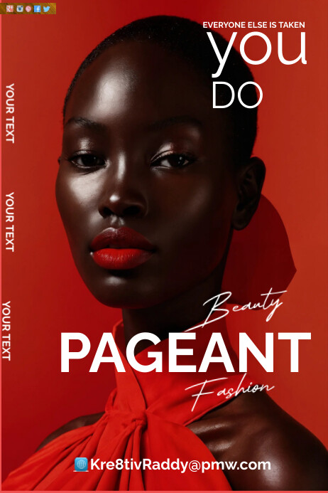 Red Beauty Pageant Poster Template | PosterMyWall