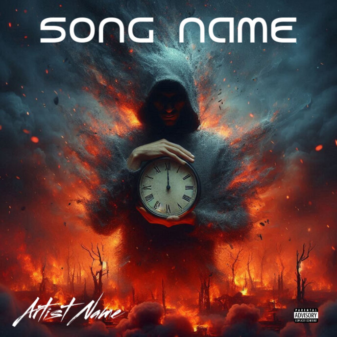 Red Best Cover Album Music Art Trap Mixtape Rap Album Cover Template ...