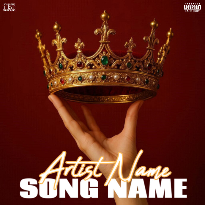 Red Best Cover Album Music Art Trap Mixtape Rap Album Cover Template ...