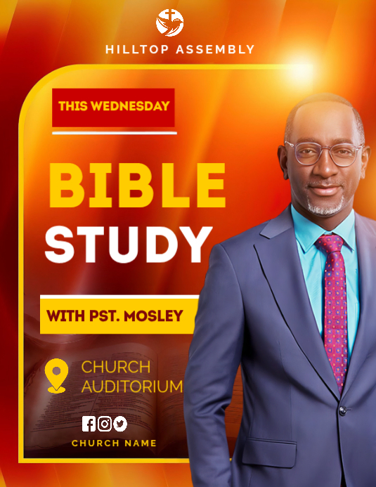 Red Bible Study Event Flyer Template | PosterMyWall