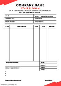 bill book invoice design template | PosterMyWall