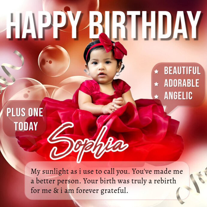 Copy of Red Birthday Flyer Instagram Post | PosterMyWall