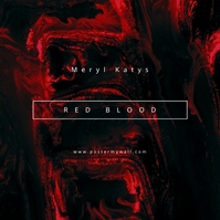 Blood Spatter White Red The Mixtape CD Cover Template | PosterMyWall