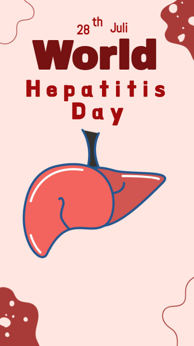 Red Blue Illustrative World Hepatitis Day You Template | PosterMyWall
