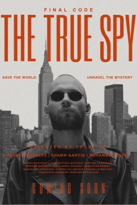 Red Bold Modern Spy Movie Poster Template | PosterMyWall