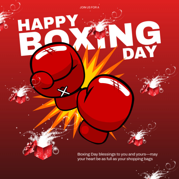Copy of Red Boxing Day Poster Instagram Post | PosterMyWall