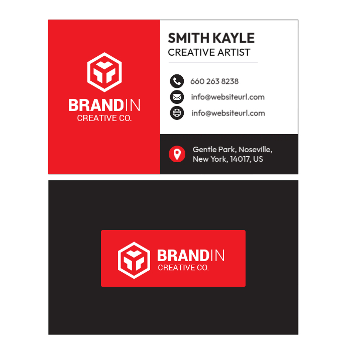 Red Business Calling Card Template | PosterMyWall
