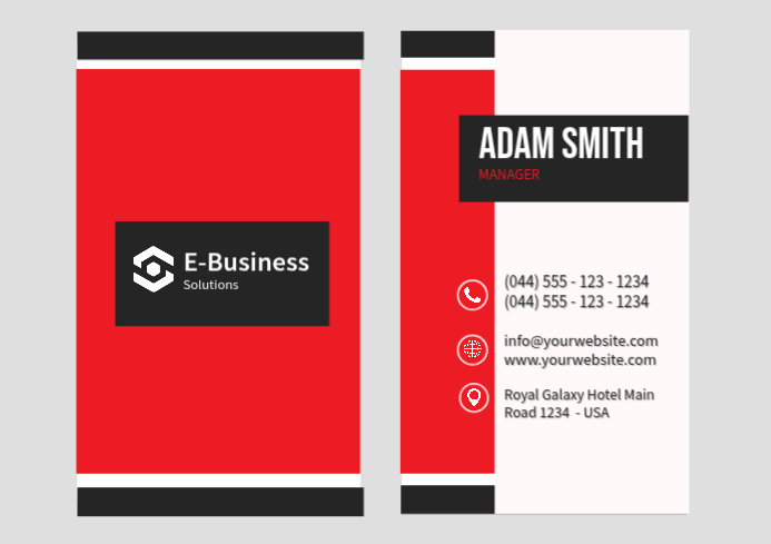 Copy of Red Business Calling Card | PosterMyWall