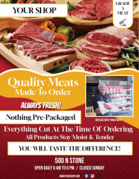BUTCHER SHOP AD Template | PosterMyWall