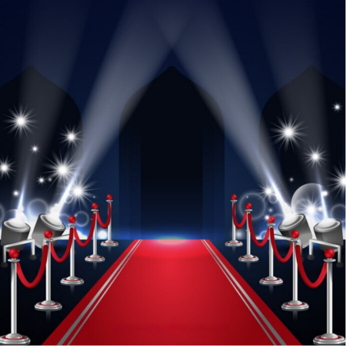 Red carpet background in realistic style Template | PosterMyWall