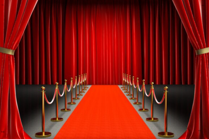Red Carpet Curtain Stage Template | PosterMyWall
