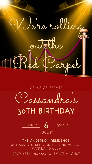 Red Carpet Template | PosterMyWall