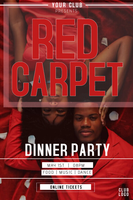 Red Carpet Dinner Template | PosterMyWall