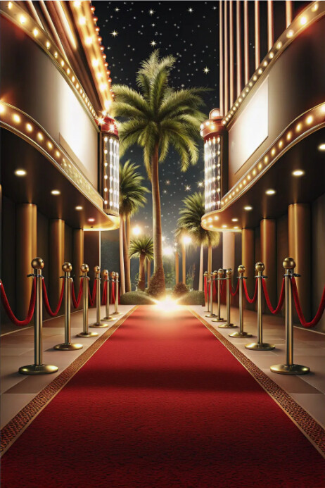 Red Carpet Hollywood Entrance Template | PosterMyWall