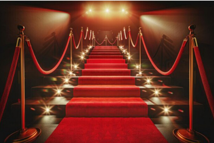 Red Carpet Spotlight Stage Template | PosterMyWall