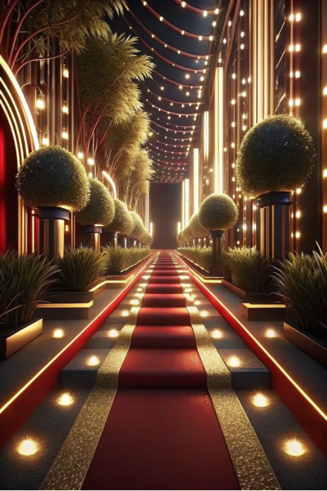 Red Carpet Spotlight Stage Template | PosterMyWall