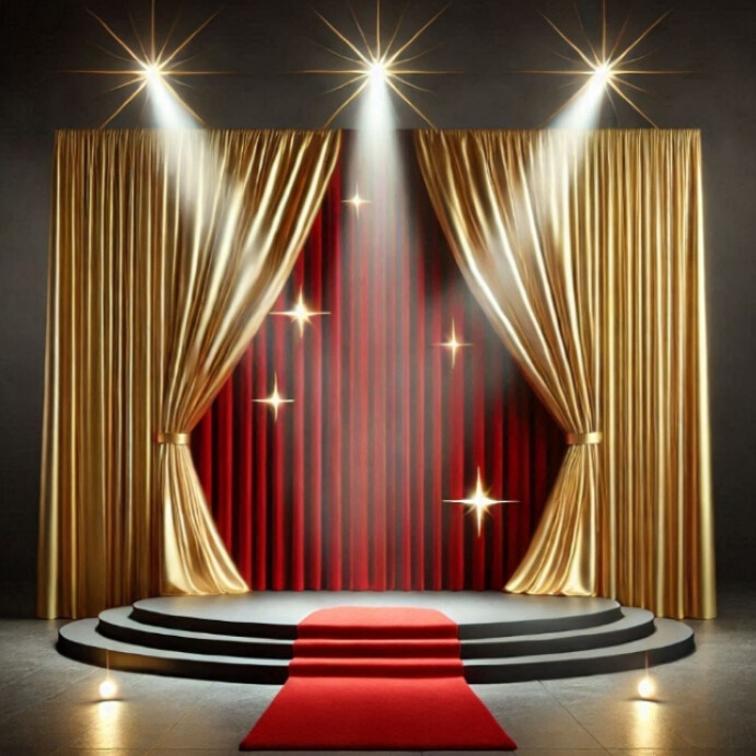 Red carpet stage spotlight Template | PosterMyWall