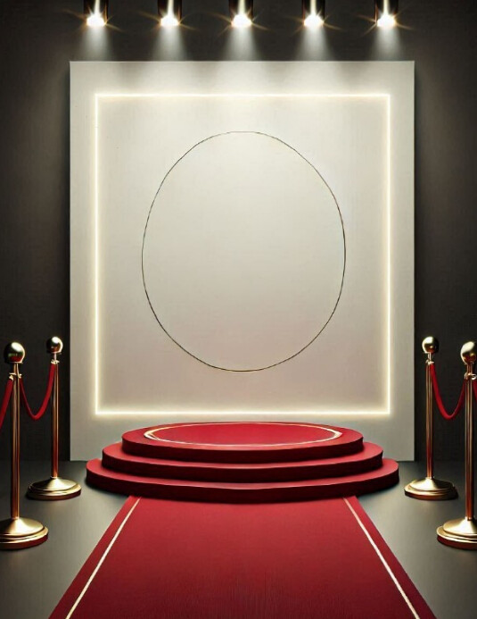 Plantilla de Red carpet stage white background. | PosterMyWall