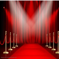 Red carpet stairs baground design template | PosterMyWall