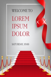 1,090+ red carpet stairs baground design template poster Customizable ...