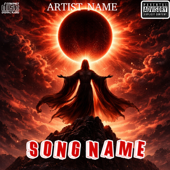 Red Cd Album Cover Template | PosterMyWall