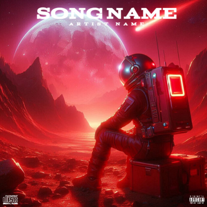 Plantilla de Red Cd Mixtape Album Cover Album Cover | PosterMyWall