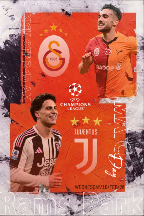 Red Champions League Match Poster Template | PosterMyWall
