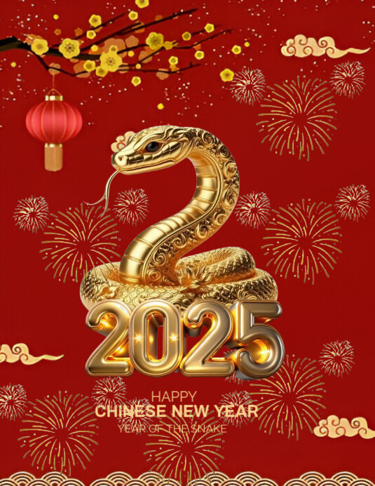 Plantilla de Red Chinese New Year Greeting Card, Chinese New Year Cards ...