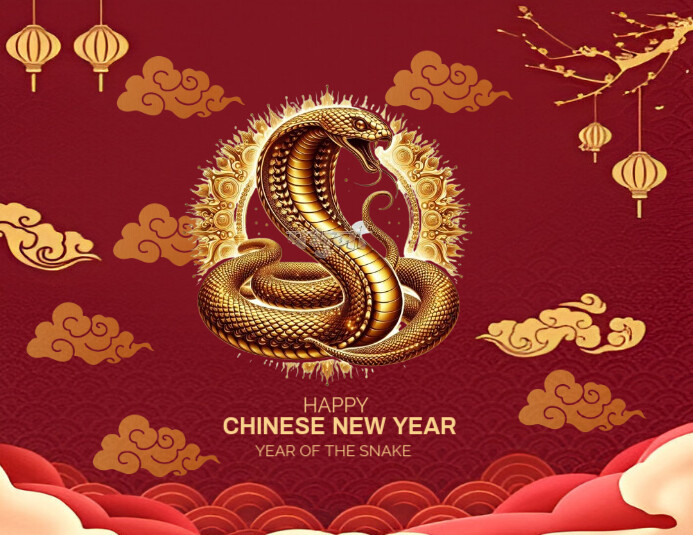 Red Chinese New Year Greeting Card, Chinese New Year Cards, Chinese New ...