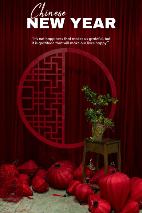 Red Chinese New Year Templates And Online Greeting Cards Poster ...