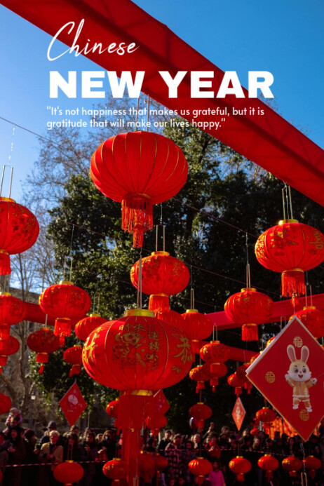 Red Chinese New Year Templates And Online Greeting Cards Poster ...