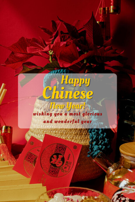 Red Chinese New Year Templates And Online Greeting Cards Poster ...