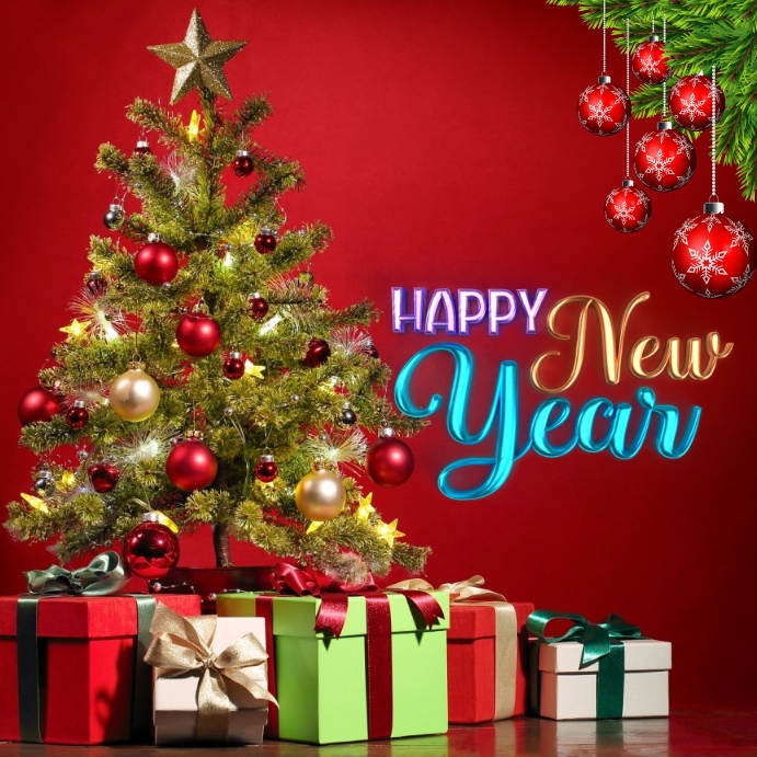 Copy of Red christmas background poster template | PosterMyWall