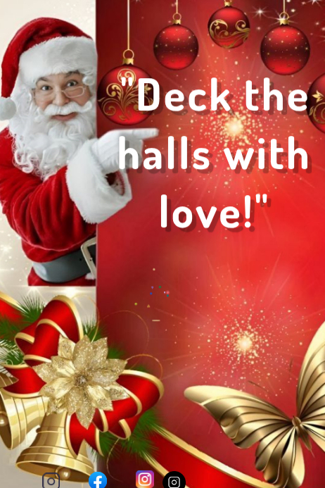 Red Christmas Flyer Design Poster Template | PosterMyWall