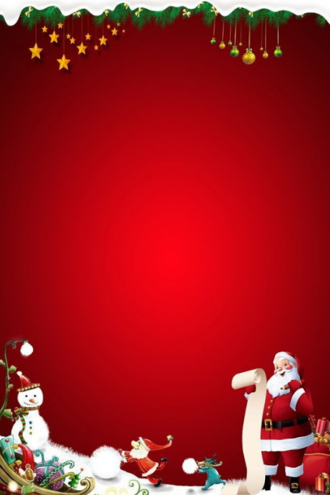 Plantilla de Red Christmas Glow frame | PosterMyWall