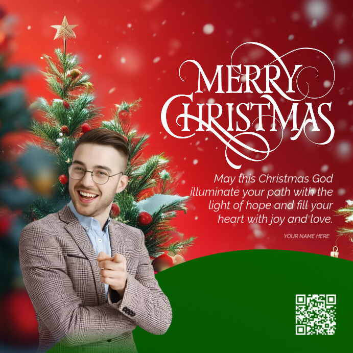 Red christmas message background Template | PosterMyWall