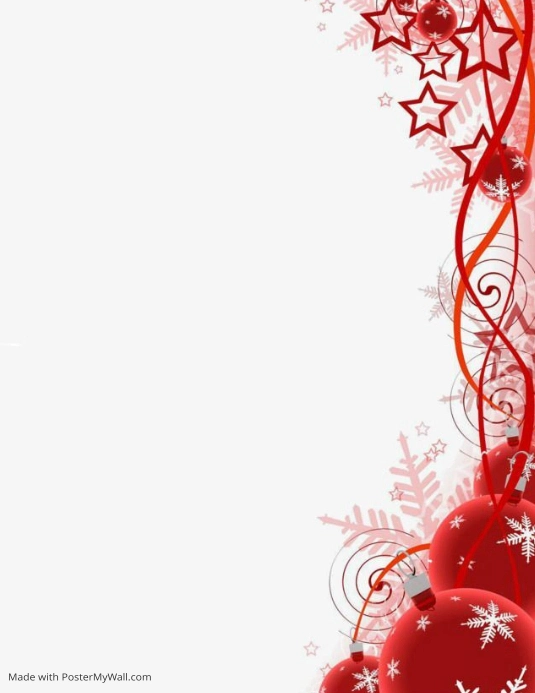 Red Christmas Ornament Border Template | PosterMyWall