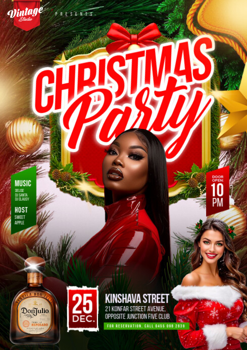 Copy of Red Christmas Party Event Flyer A4 | PosterMyWall