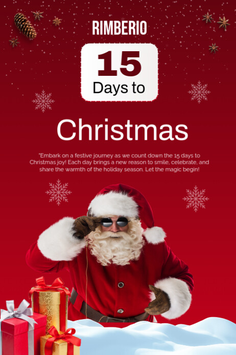Red Christmas Poster Template | PosterMyWall
