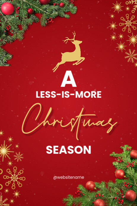 Red Christmas Season Poster Template | PosterMyWall