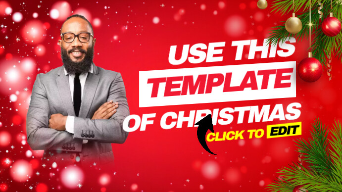 red Christmas template design background | PosterMyWall