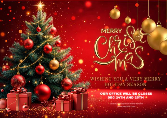 Red Christmas Wishes A3 Template | PosterMyWall