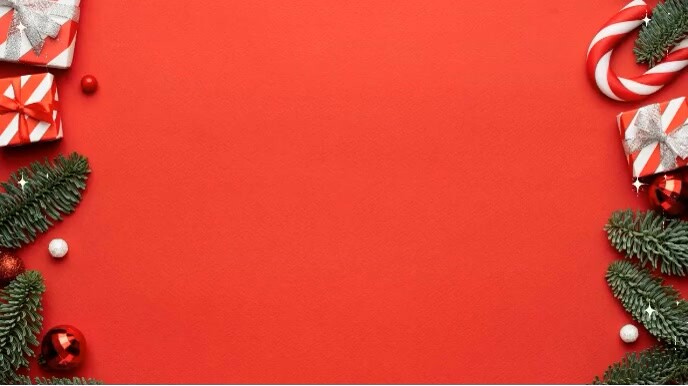 Plantilla de Red Christmas Zoom Virtual Background | PosterMyWall