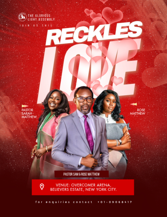 Red Church Event Flyer Template | PosterMyWall