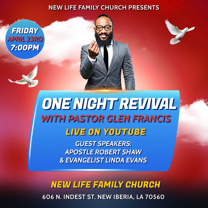 Copy of RED CHURCH FLYER TEMPLATE | PosterMyWall