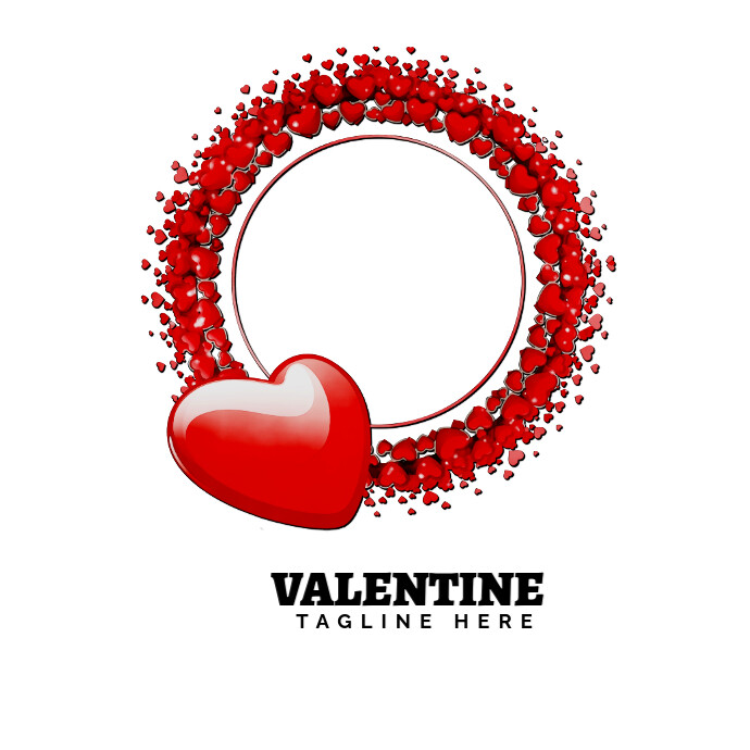 Copy of Red Circle Heart Logo | PosterMyWall
