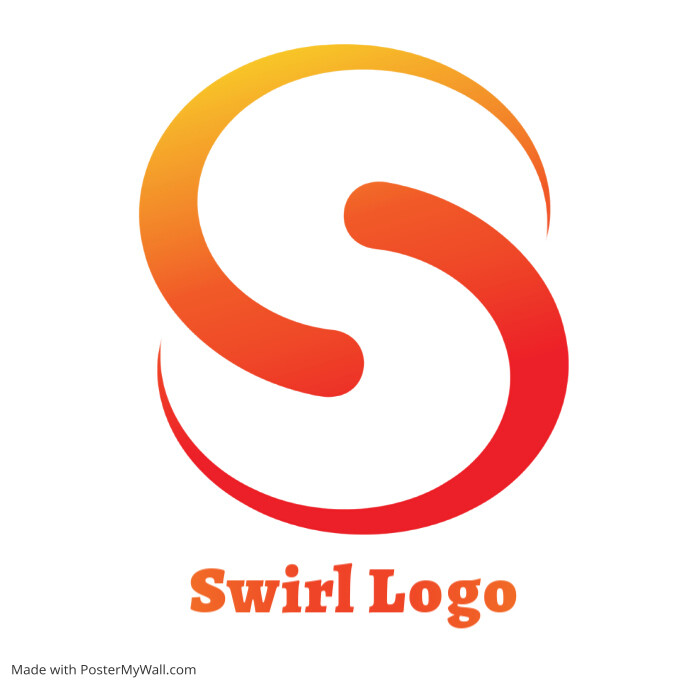 Red Circle With White Swirl Logo Logo Template | PosterMyWall
