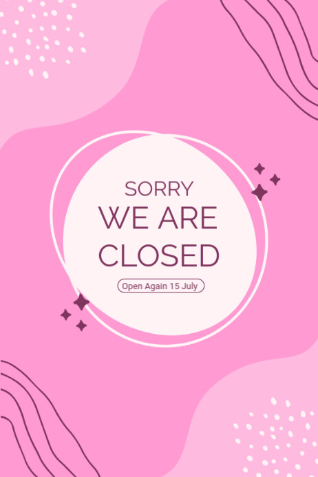 Red Closed Poster Template | PosterMyWall