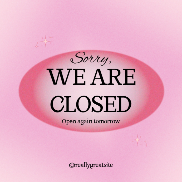 Red Closed Sign Instagram Post Template | PosterMyWall